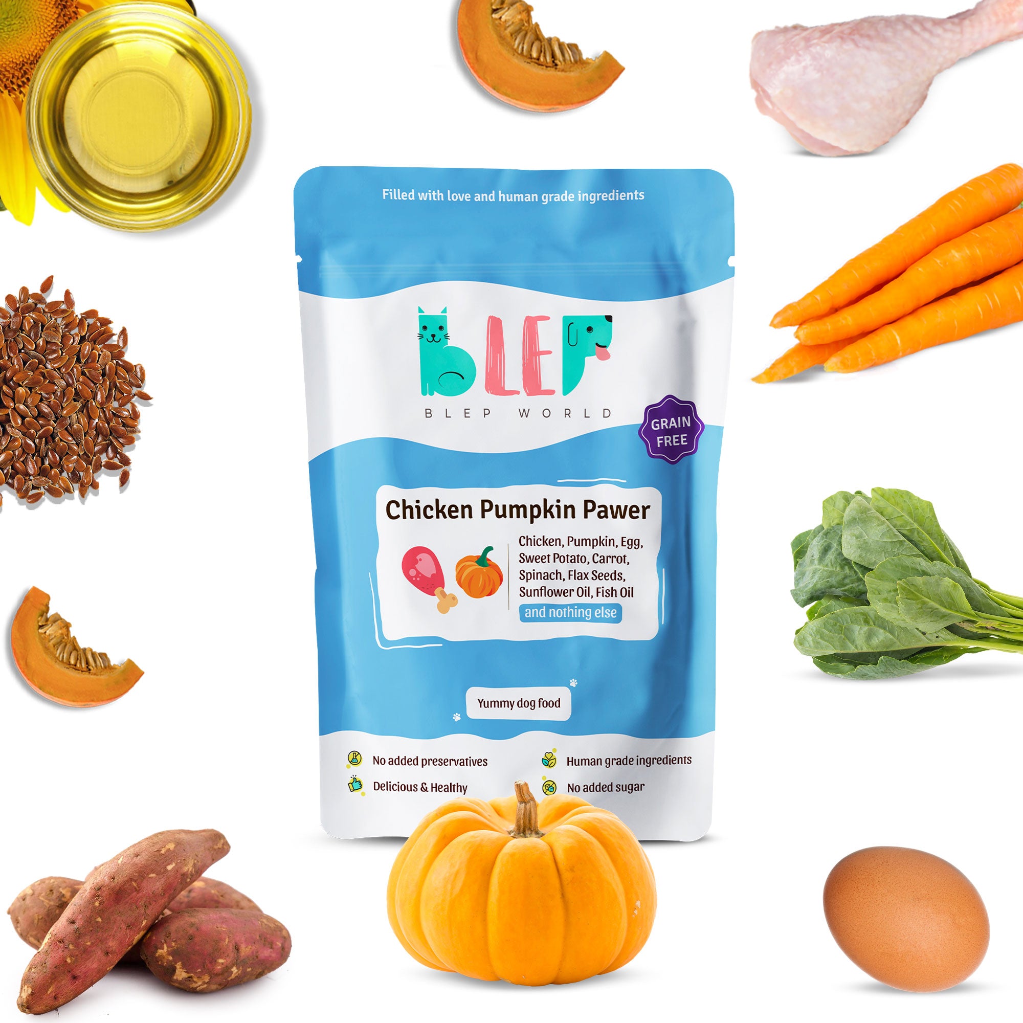 Buy Chicken Pumpkin Fresh Dog Food Online - BLEP World