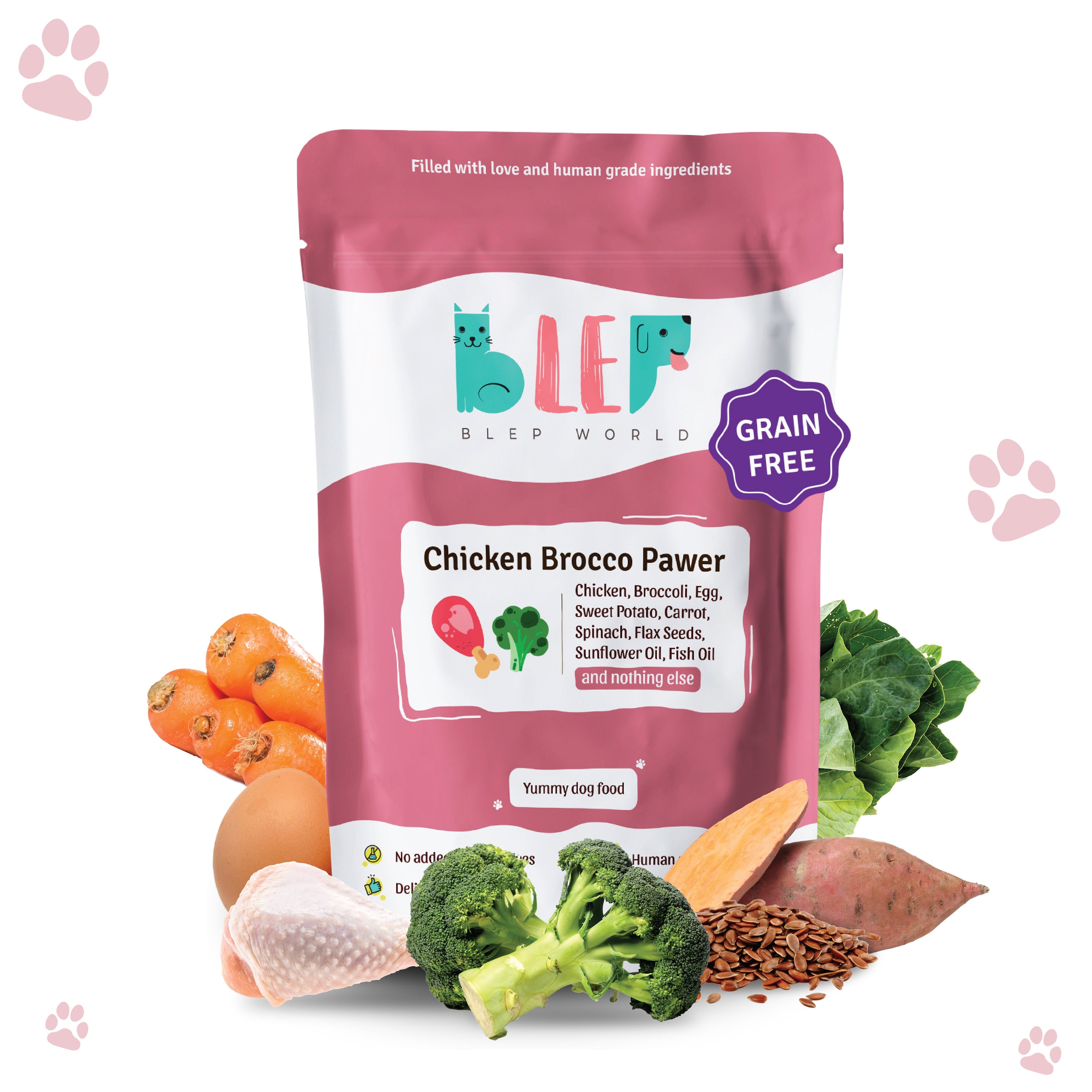 Buy Chicken Broccoli Fresh Dog Food Online - BLEP World